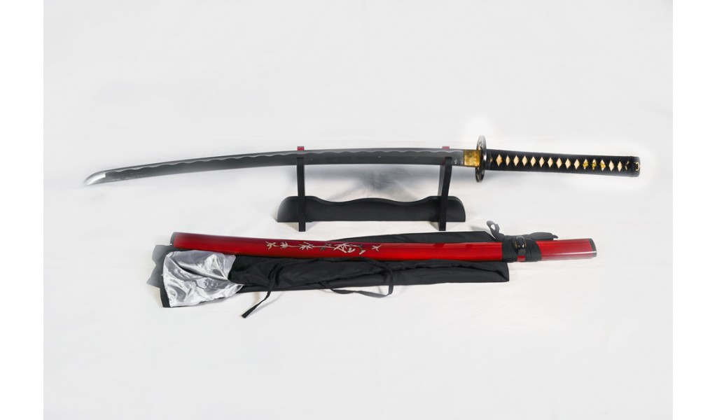 'Shogun's Red Rage' Katana with 1095 Makuri Lamination